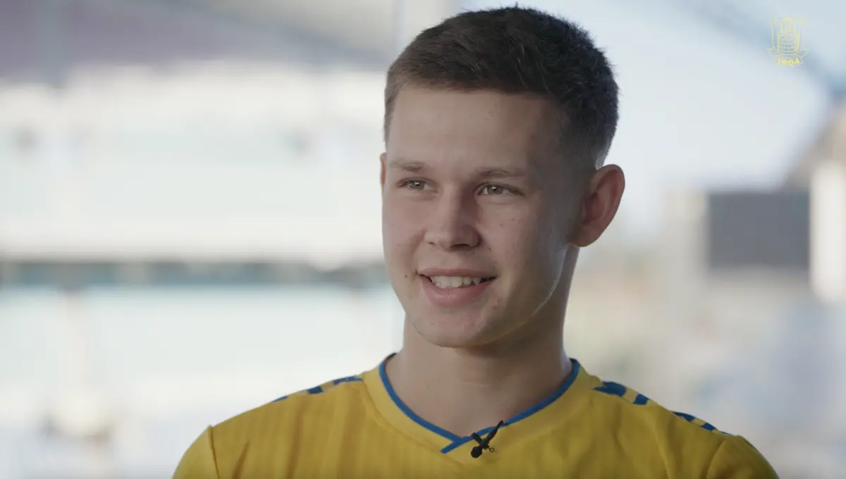 Se det første interview med Filip Bundgaard på Brøndby TV